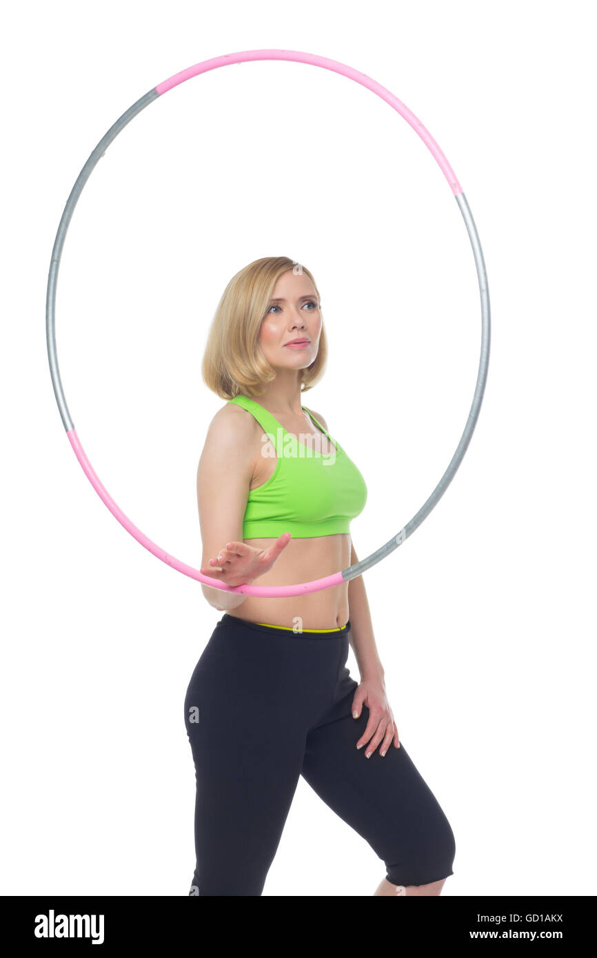 Hula hoop mature woman hi-res stock photography and images - Alamy