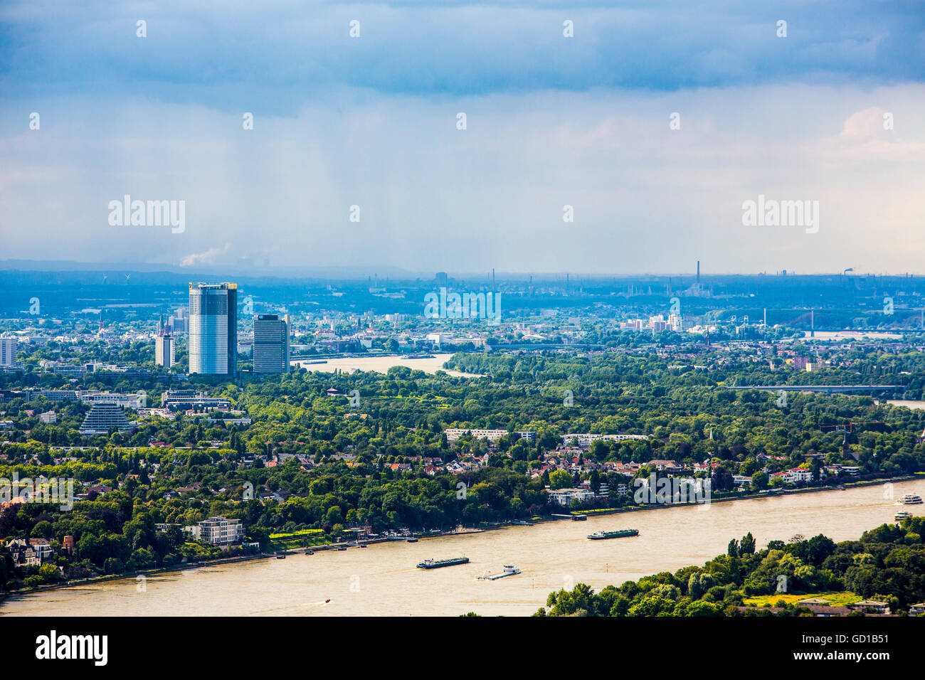 Skyline of Bonn, Germany, river Rhine Stock Photo - Alamy