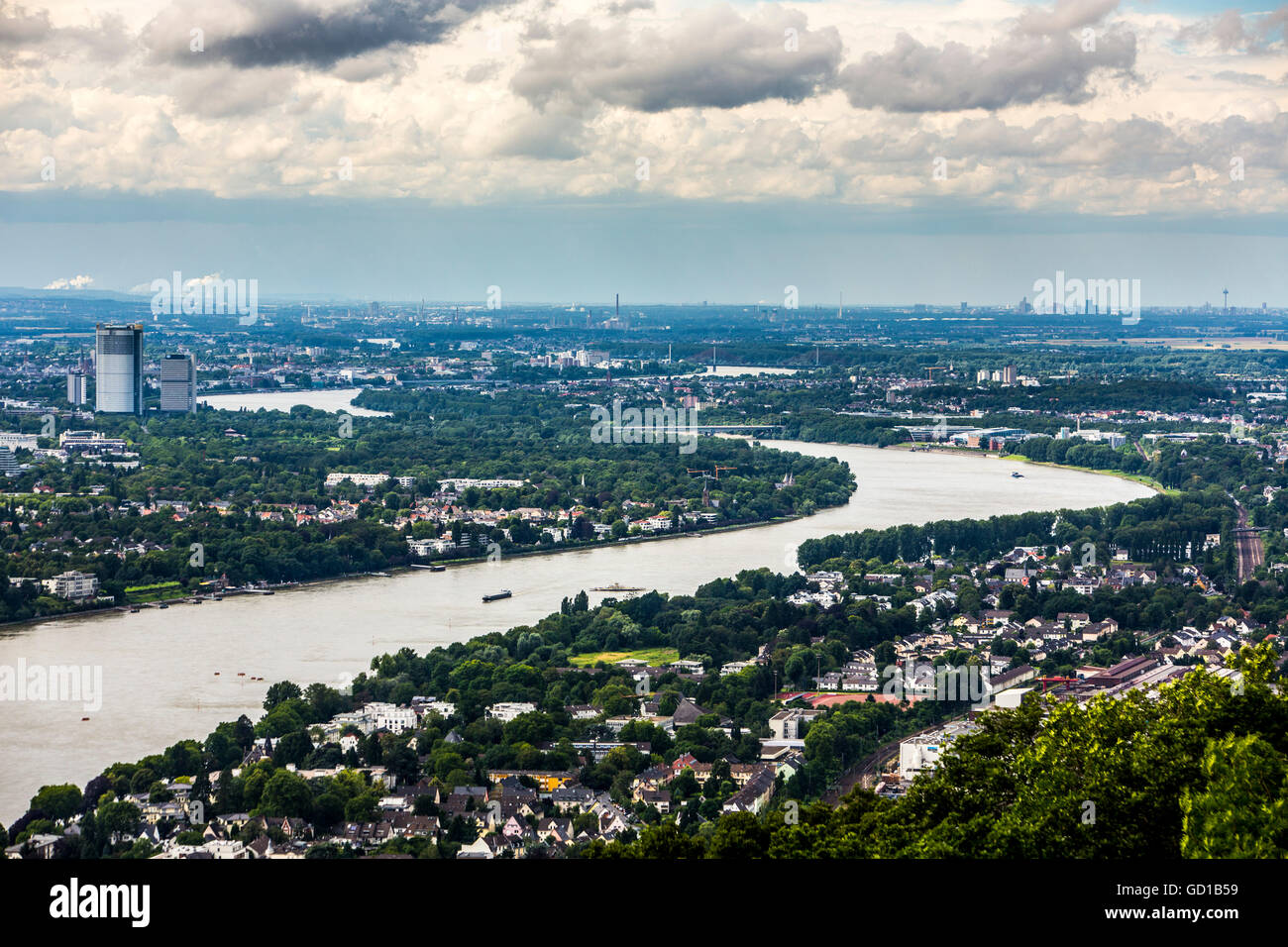Skyline of Bonn, Germany, river Rhine Stock Photo - Alamy