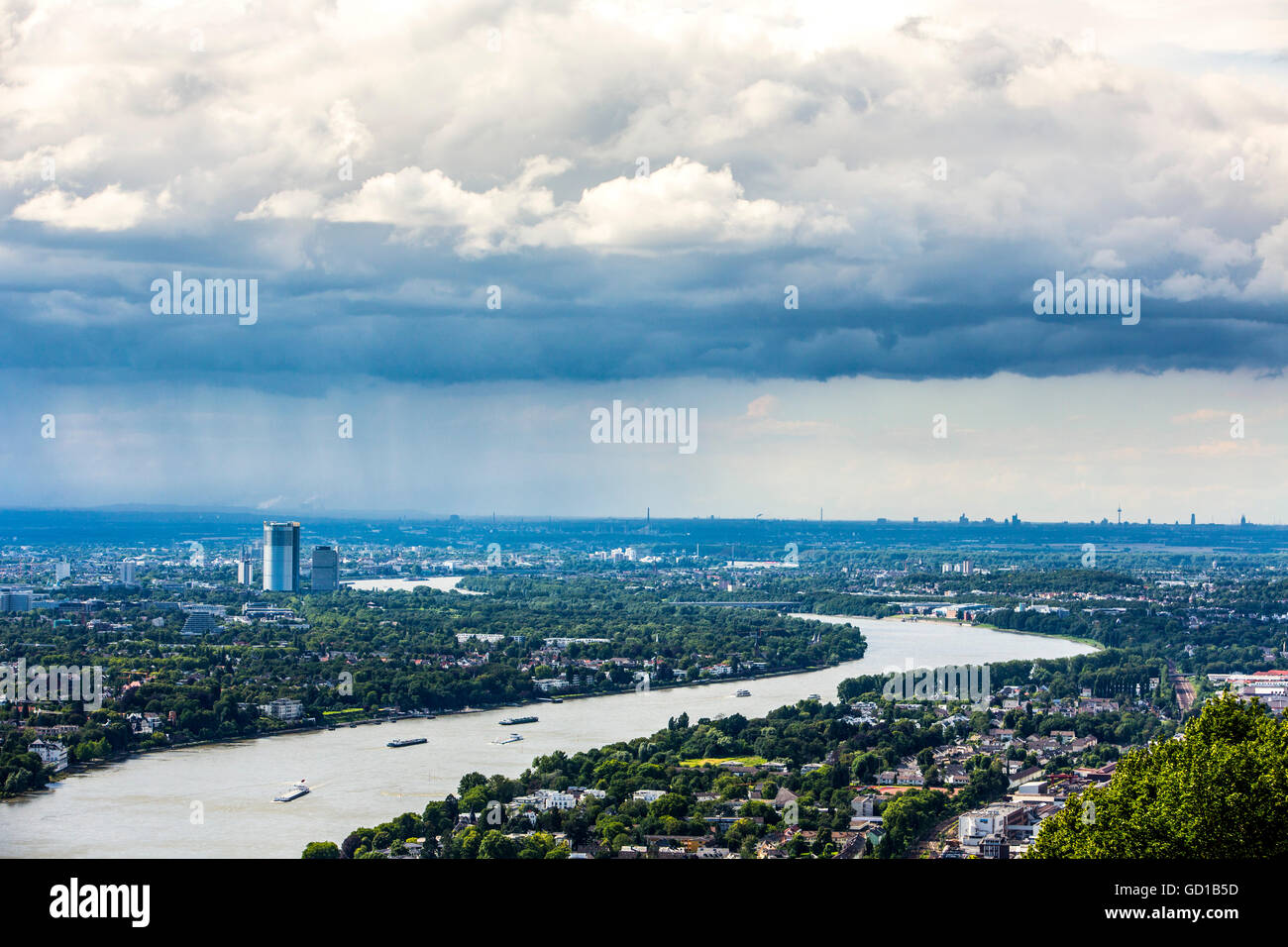 Skyline of Bonn, Germany, river Rhine Stock Photo - Alamy