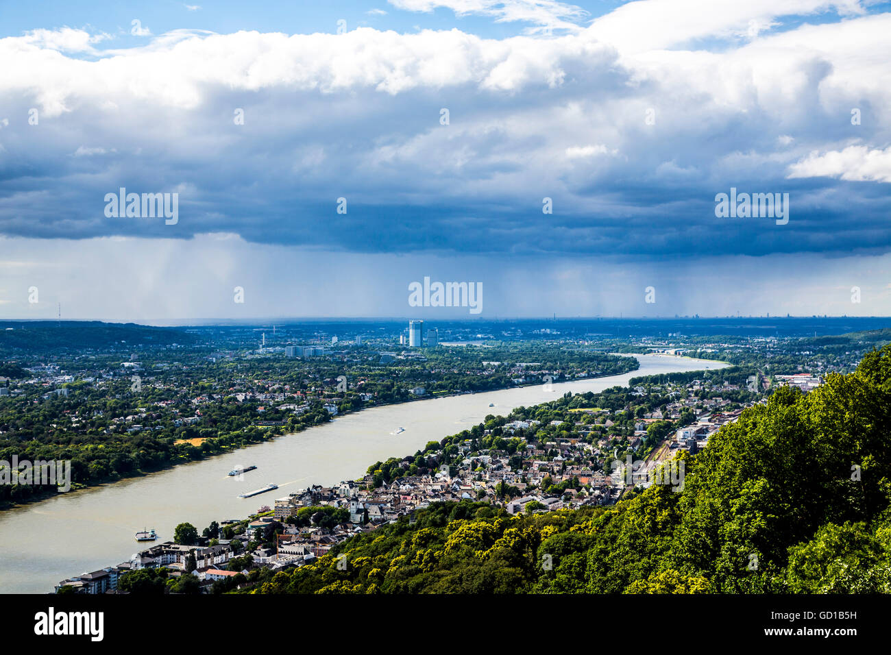 Skyline of Bonn, Germany, river Rhine Stock Photo - Alamy