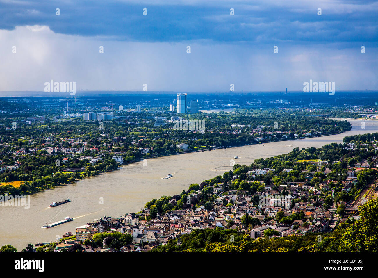 Skyline of Bonn, Germany, river Rhine Stock Photo - Alamy
