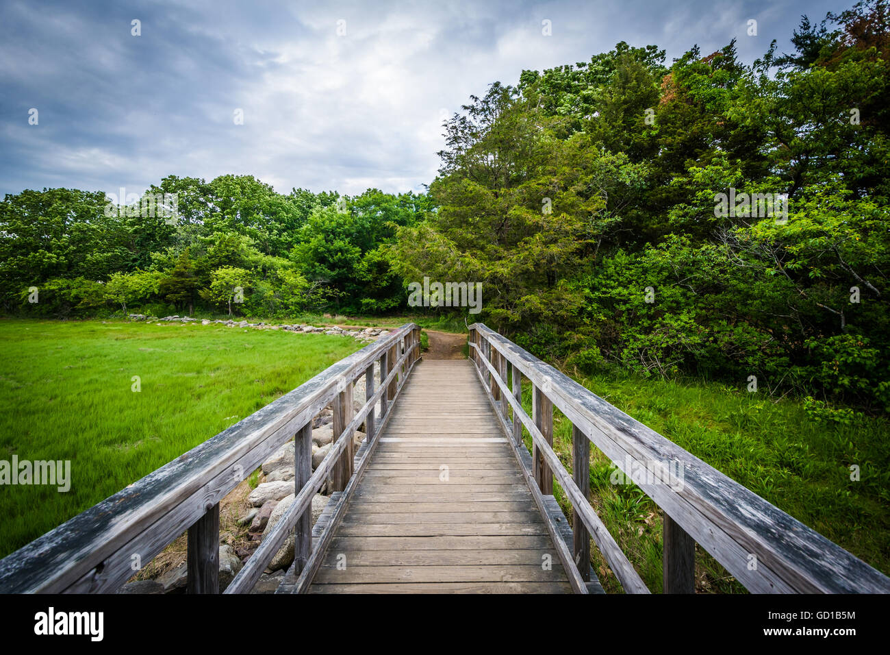 Boardwalk trail at Odiorne Point State Park, in Rye, New Hampshire ...