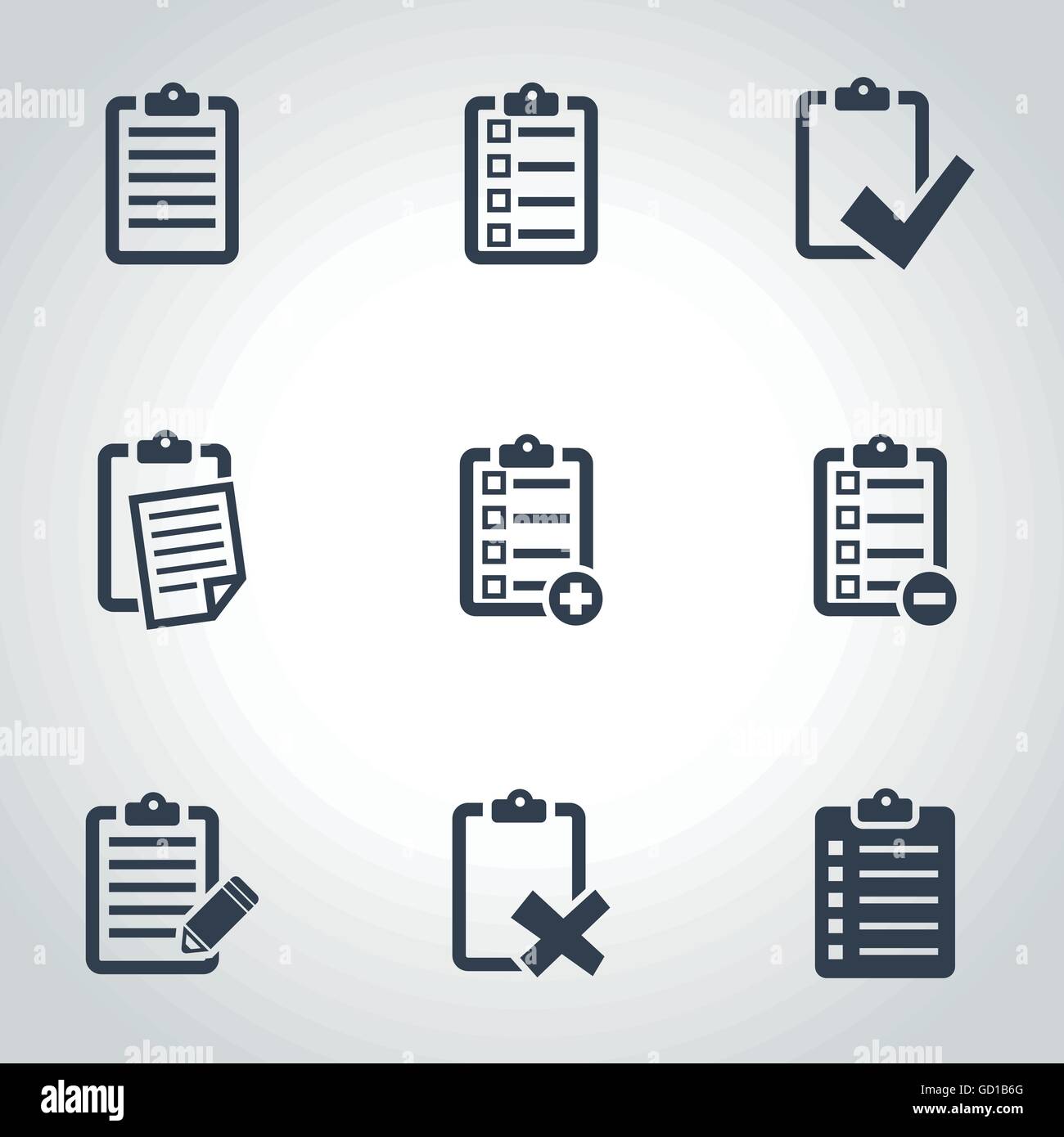 Vector black check list icon set Stock Vector Image & Art - Alamy