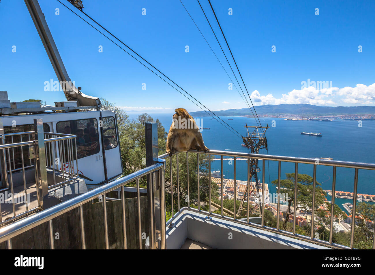 Gibraltar Cable car Stock Photo - Alamy