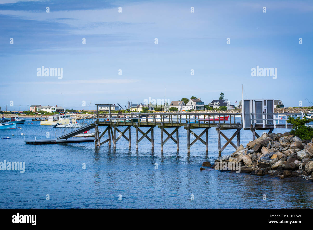 Pier in Rye Harbor, in Rye, New Hampshire Stock Photo - Alamy