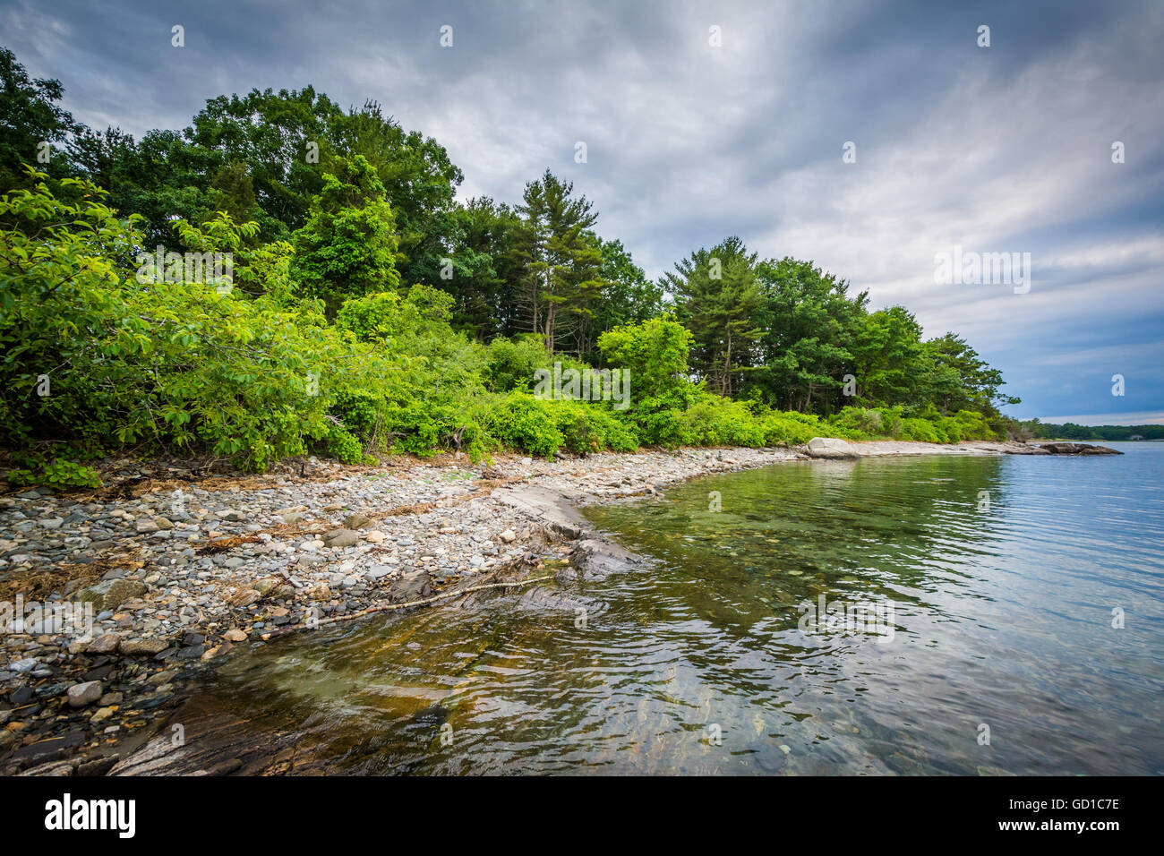 Rocky coast at Odiorne Point State Park, in Rye, New Hampshire Stock ...