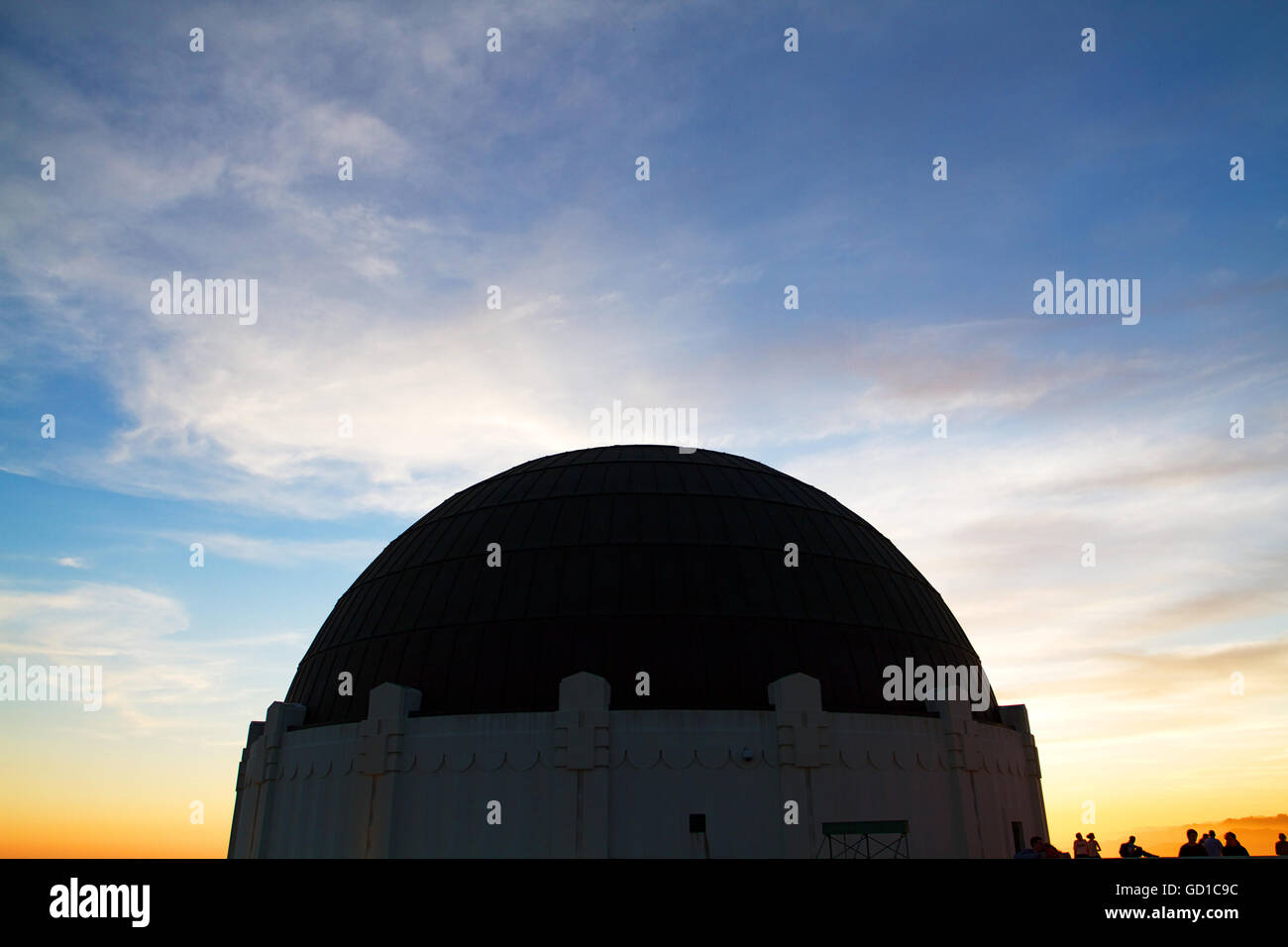 Griffith Observatory in Los Angeles Hollywood California at Sunset ...
