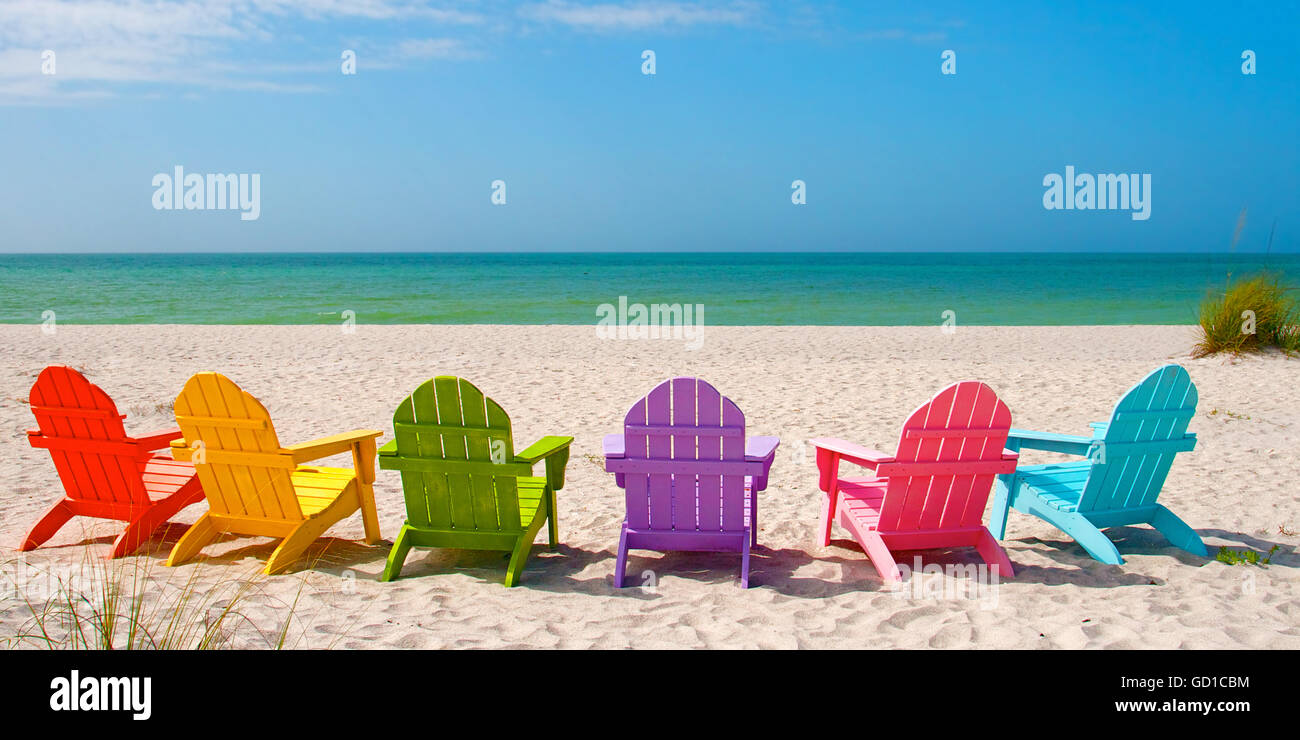 Florida beach adirondack chairs hi-res stock photography and images - Alamy