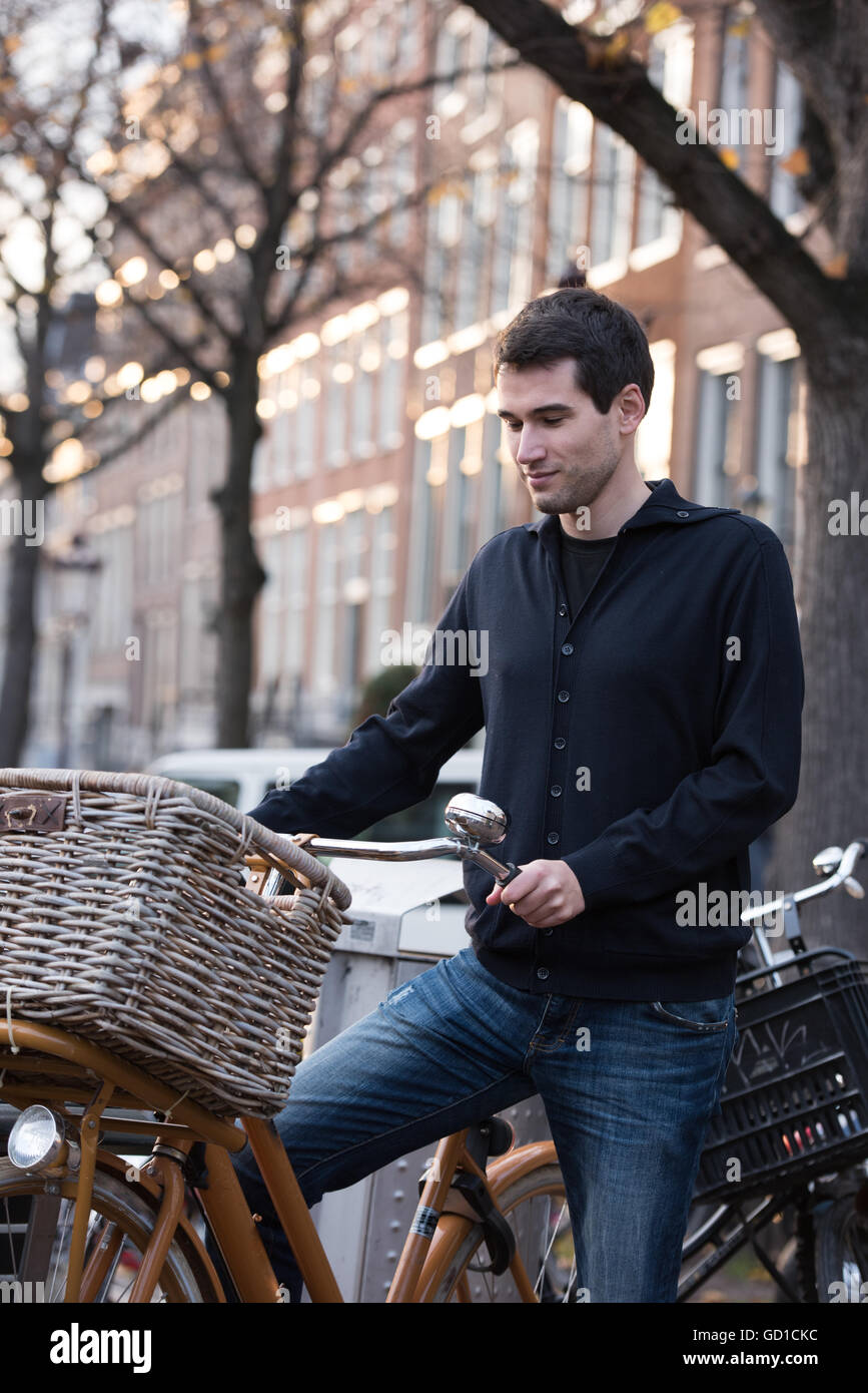 Holland man bicycle hi-res stock photography and images - Alamy