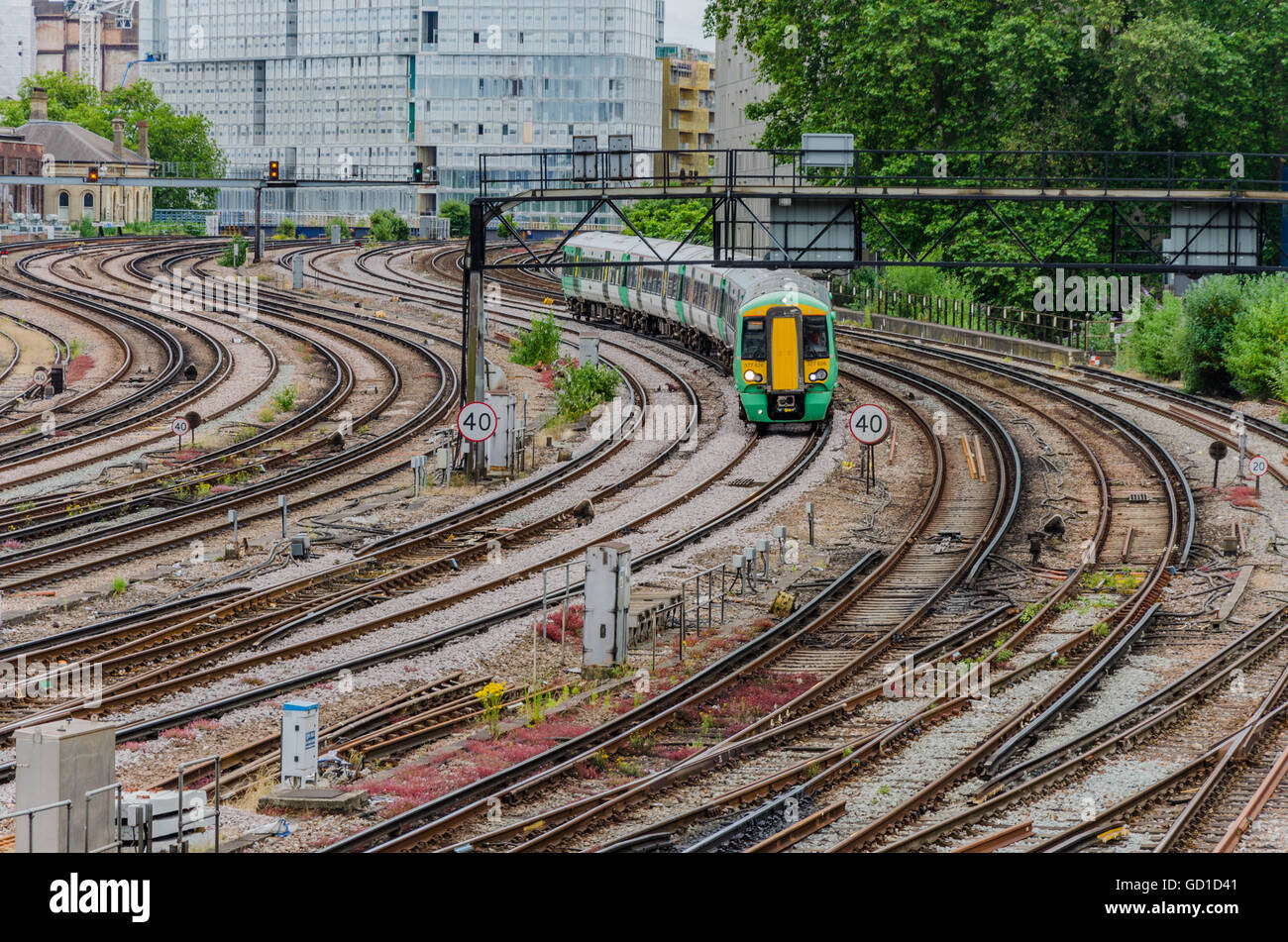 Trains pass the Victoria Maintenance Depot on their way in and out of ...