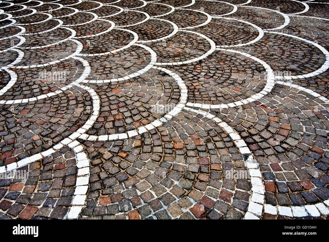 Top view cobblestone roads hi-res stock photography and images - Alamy