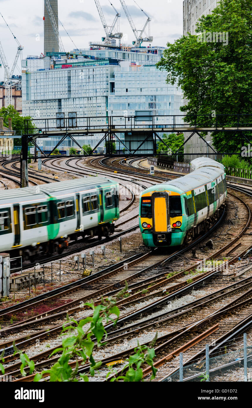 Trains pass the Victoria Maintenance Depot on their way in and out of ...