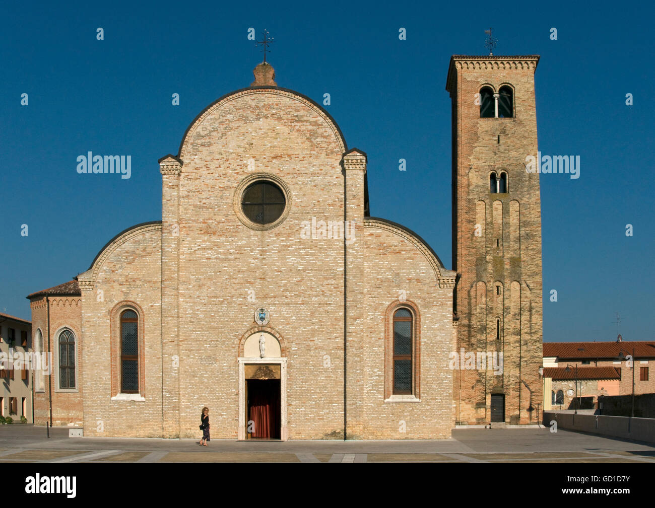 Romanesque cathedral, basilica, built in 1466, Piazza Celso Costantini ...