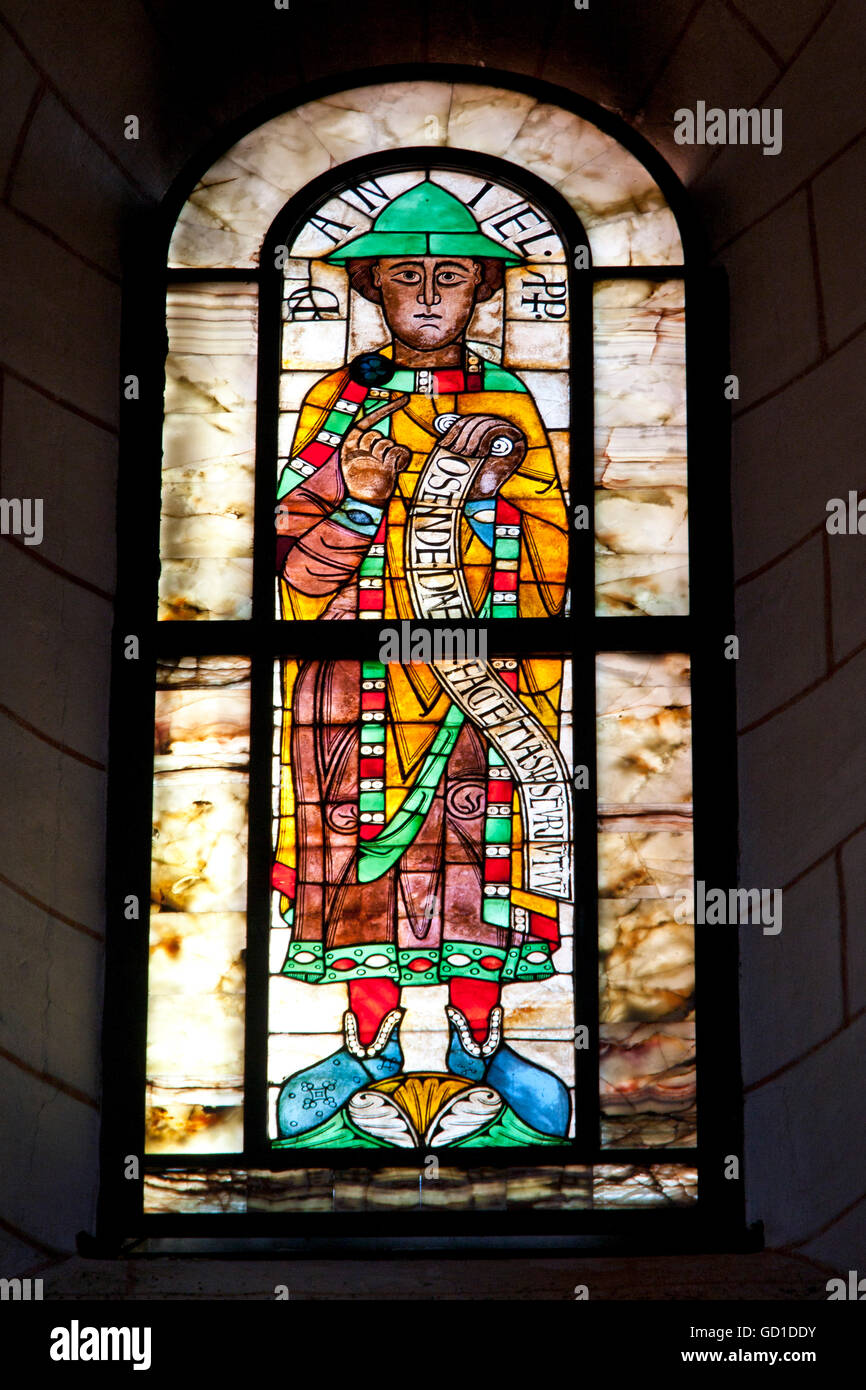 Stained glass window in the Cathedral of Our Lady, one of the world's ...