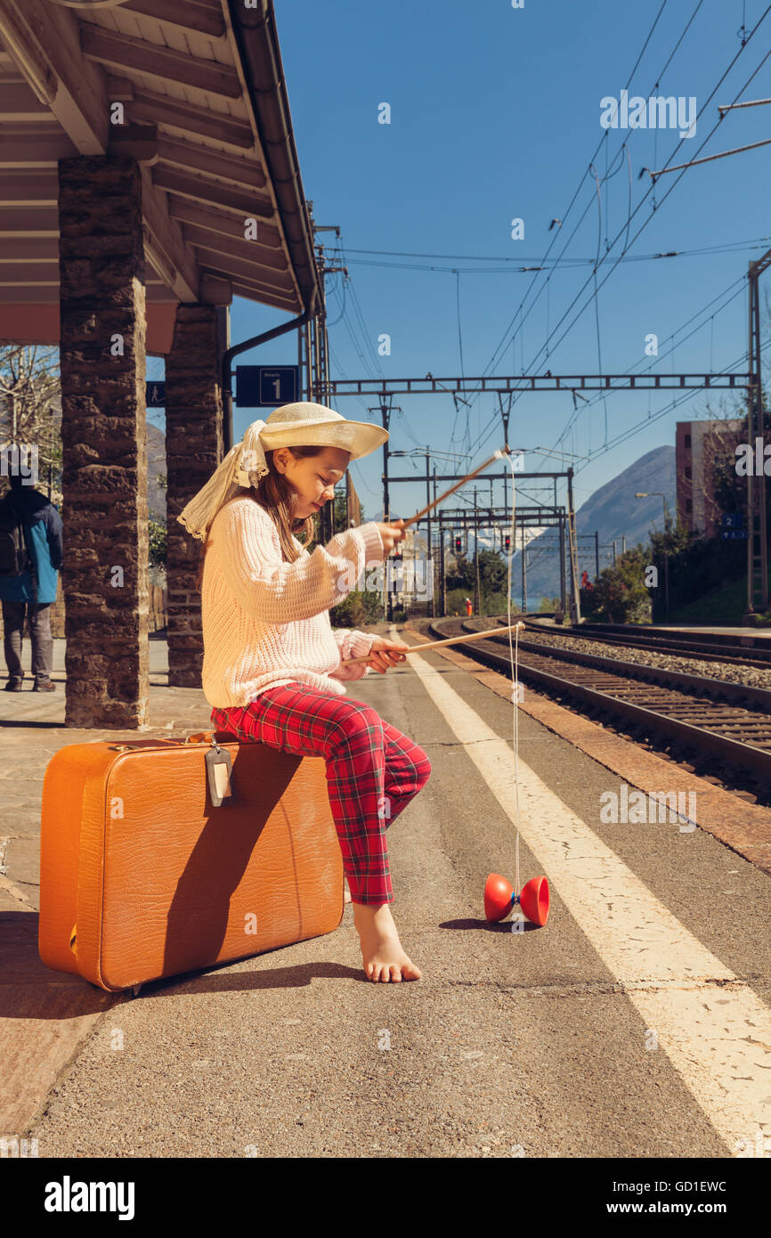 Girl sitting alone in train hi-res stock photography and images - Alamy