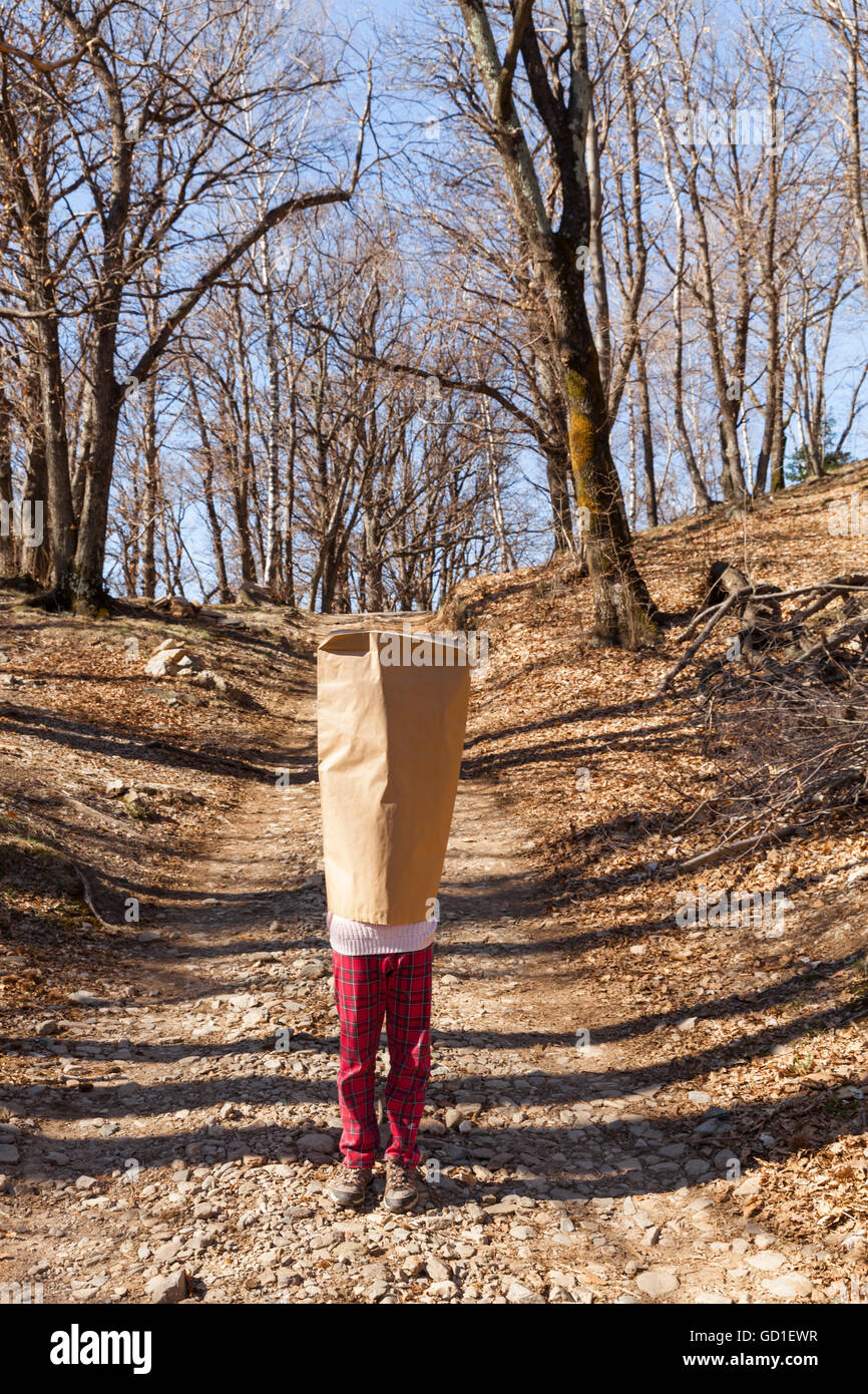 Child bag head hi-res stock photography and images - Alamy