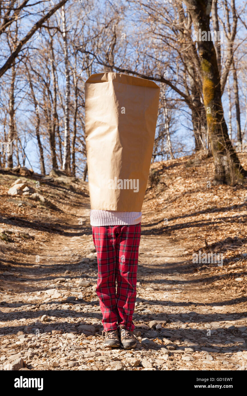 child with lots covering her head Stock Photo - Alamy