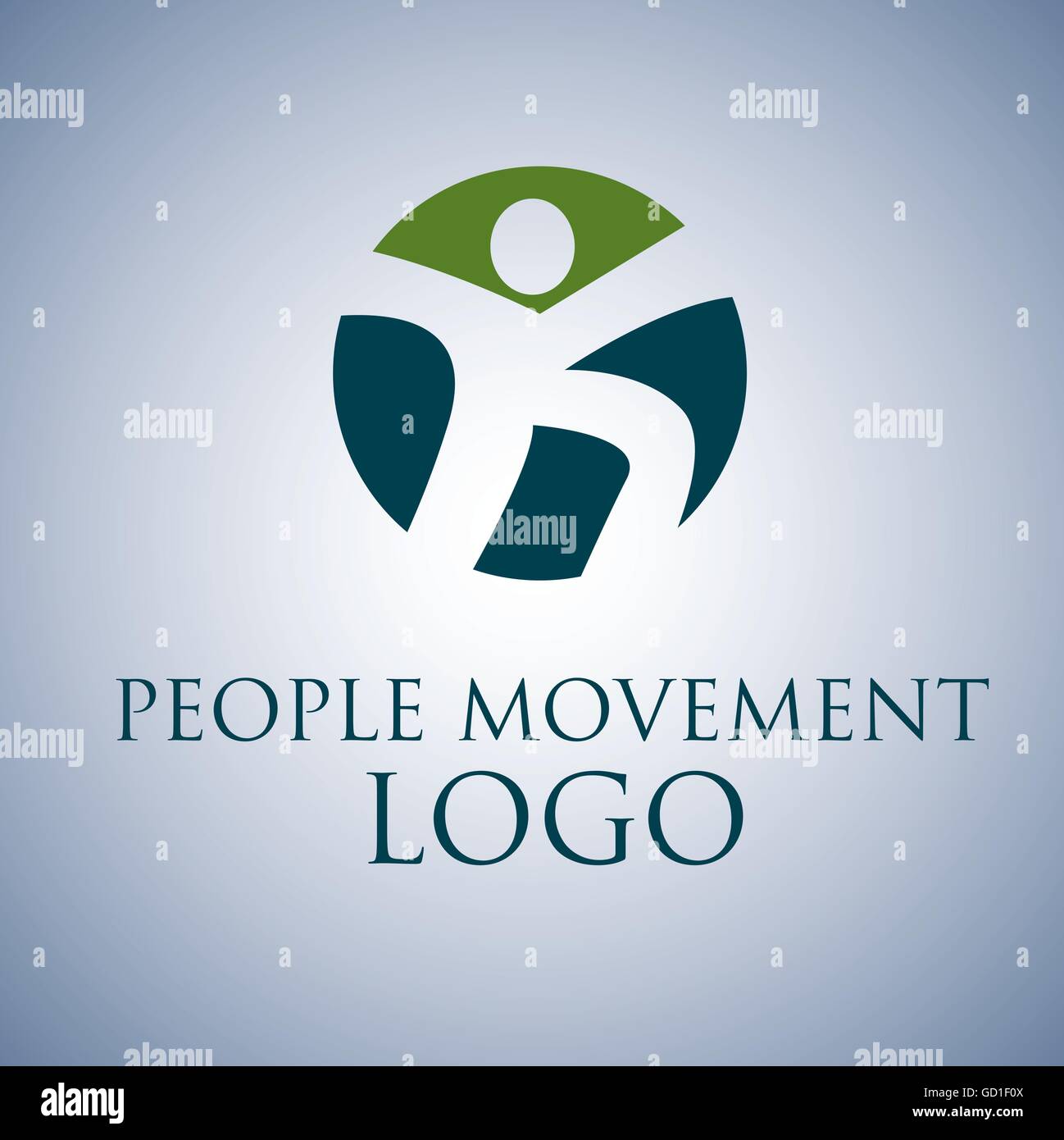 people movement logo designed in a simple way so it can be use for ...