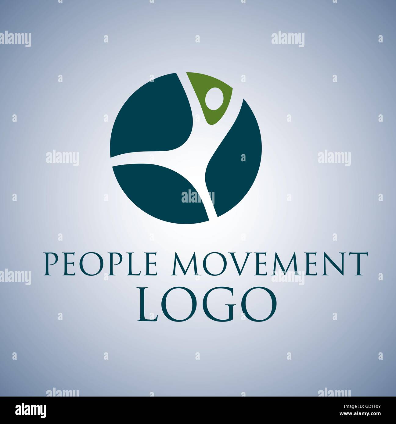 people movement logo designed in a simple way so it can be use for ...
