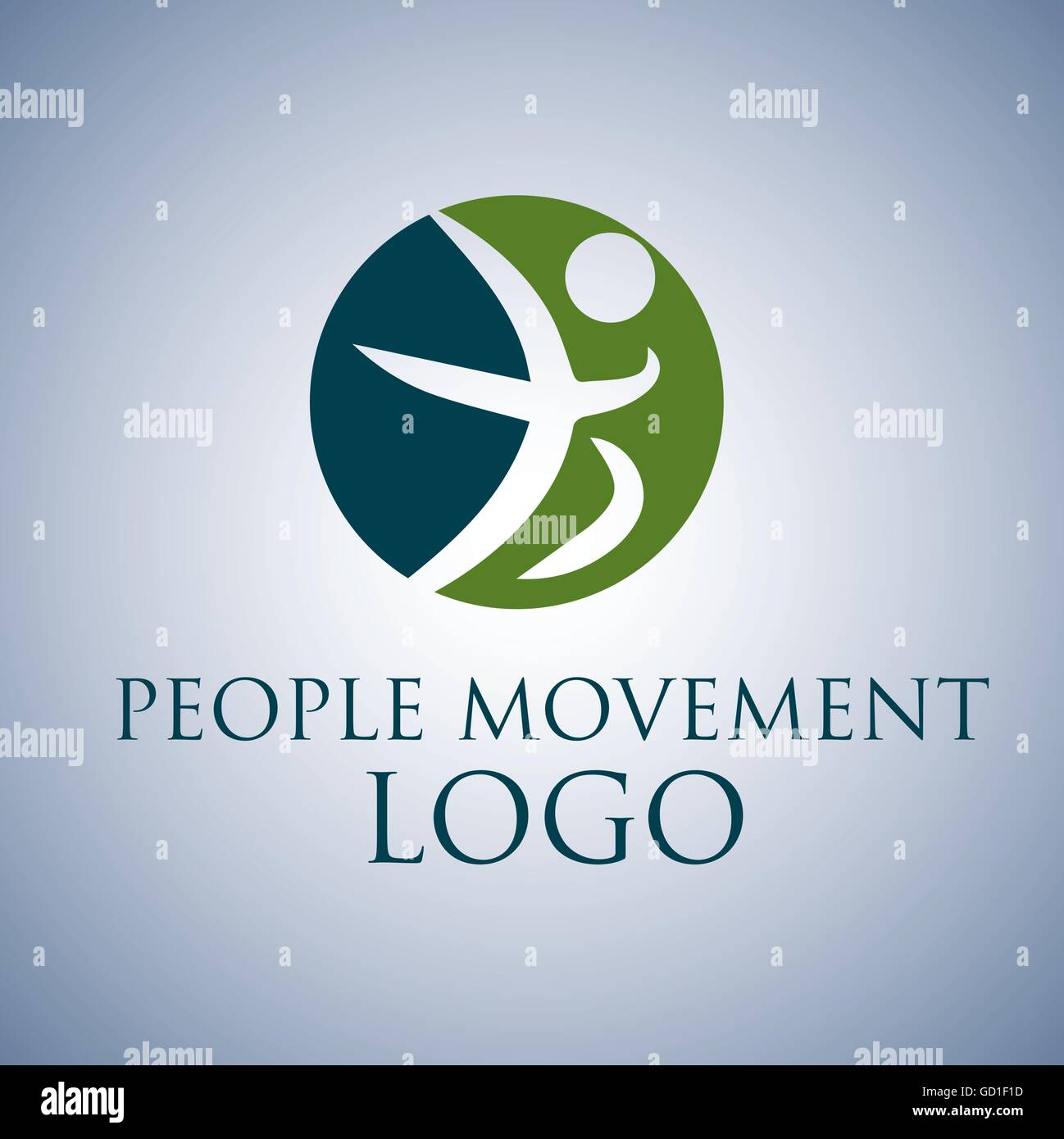people movement logo designed in a simple way so it can be use for ...