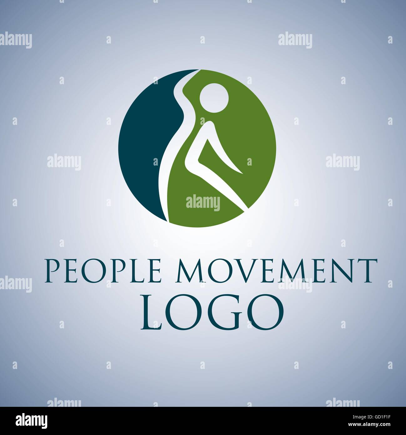 people movement logo designed in a simple way so it can be use for ...