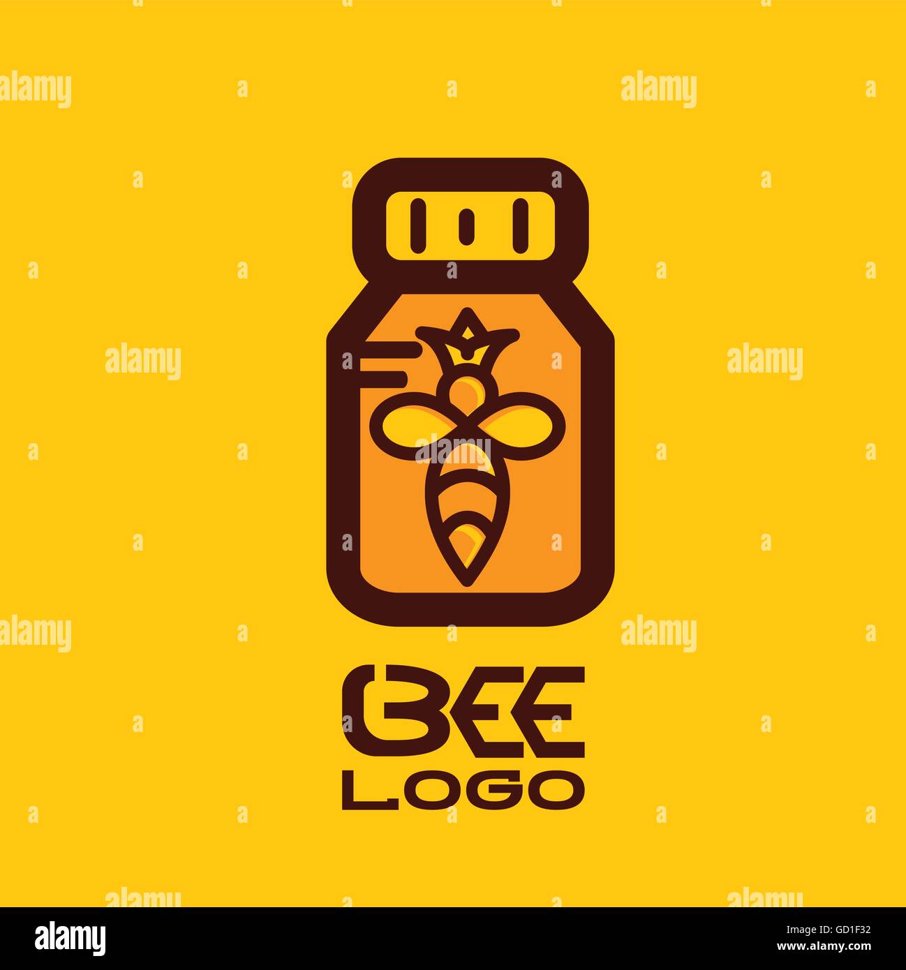 Bee logo hi-res stock photography and images - Alamy
