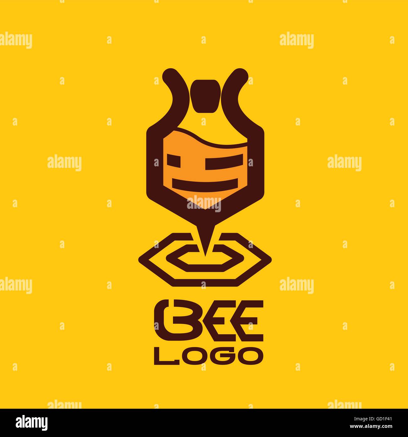 Bee logo hi-res stock photography and images - Alamy