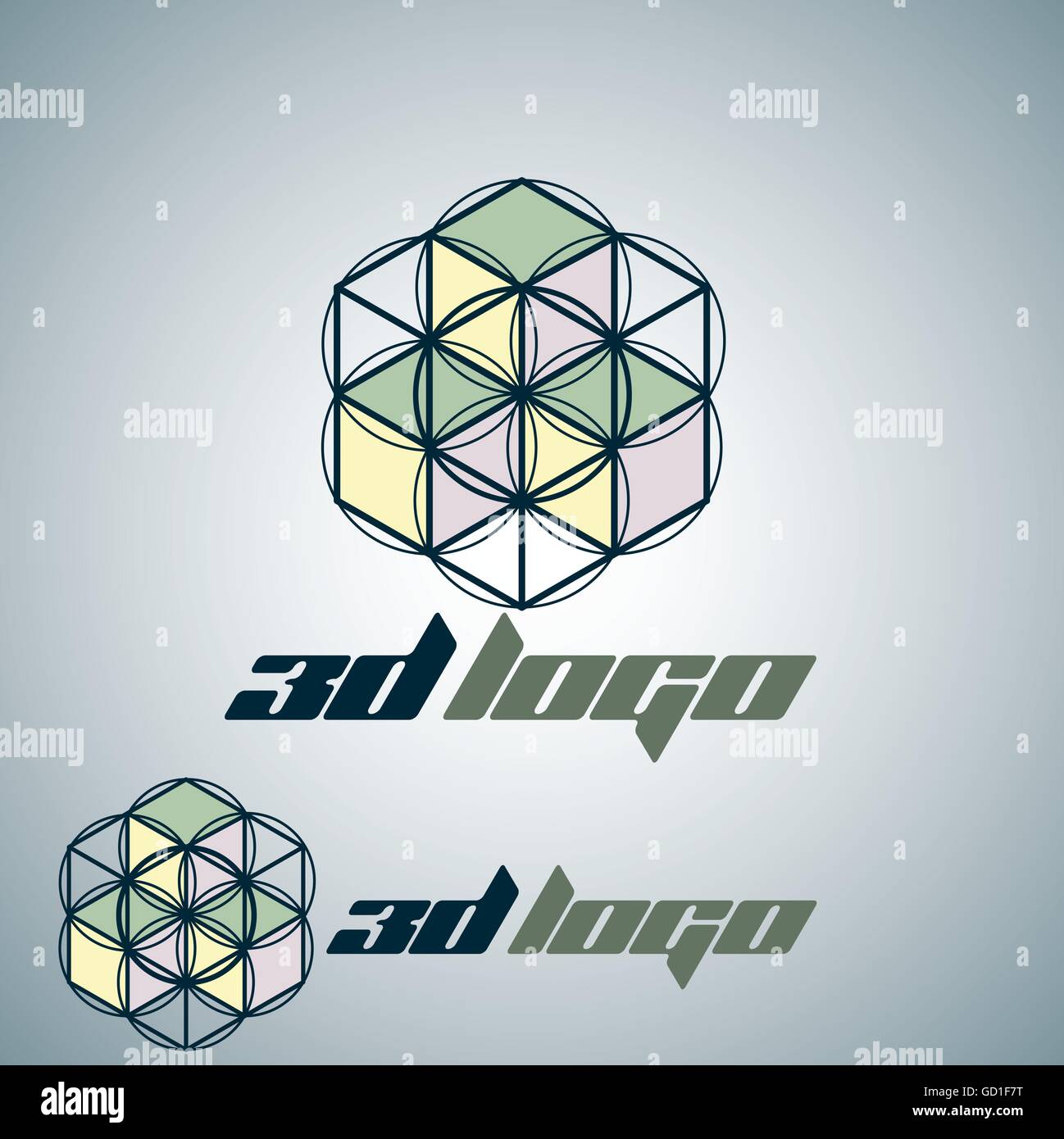 3d box logo Stock Vector Images - Alamy