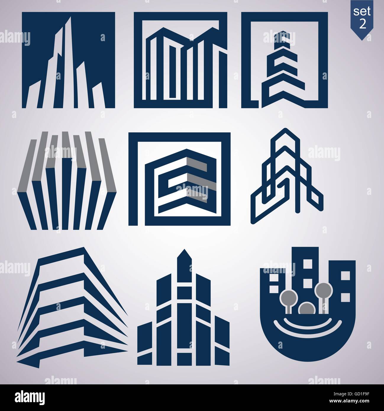 realty logo set 2 designed in a simple way so it can be use for ...