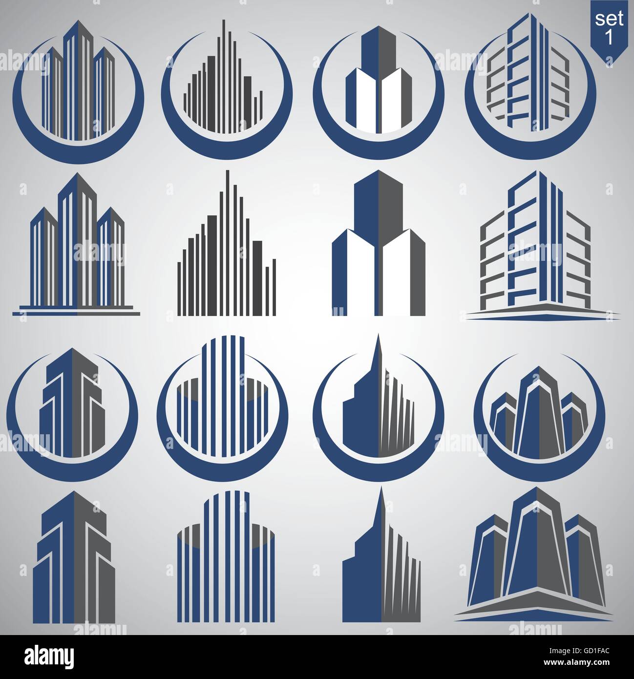 realty logo set 1designed in a simple way so it can be use for multiple ...
