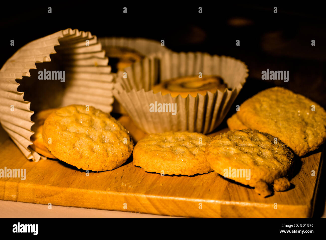 Freshly baked biscuits Stock Photo - Alamy