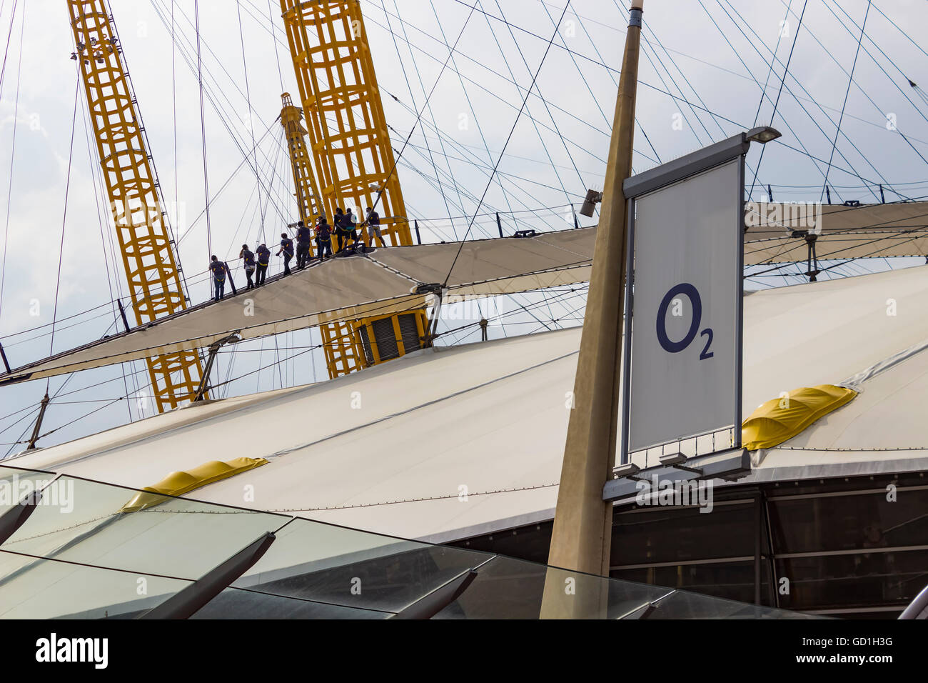 London, England - May 27, 2016: A view of the O2 Arena structure in the ...