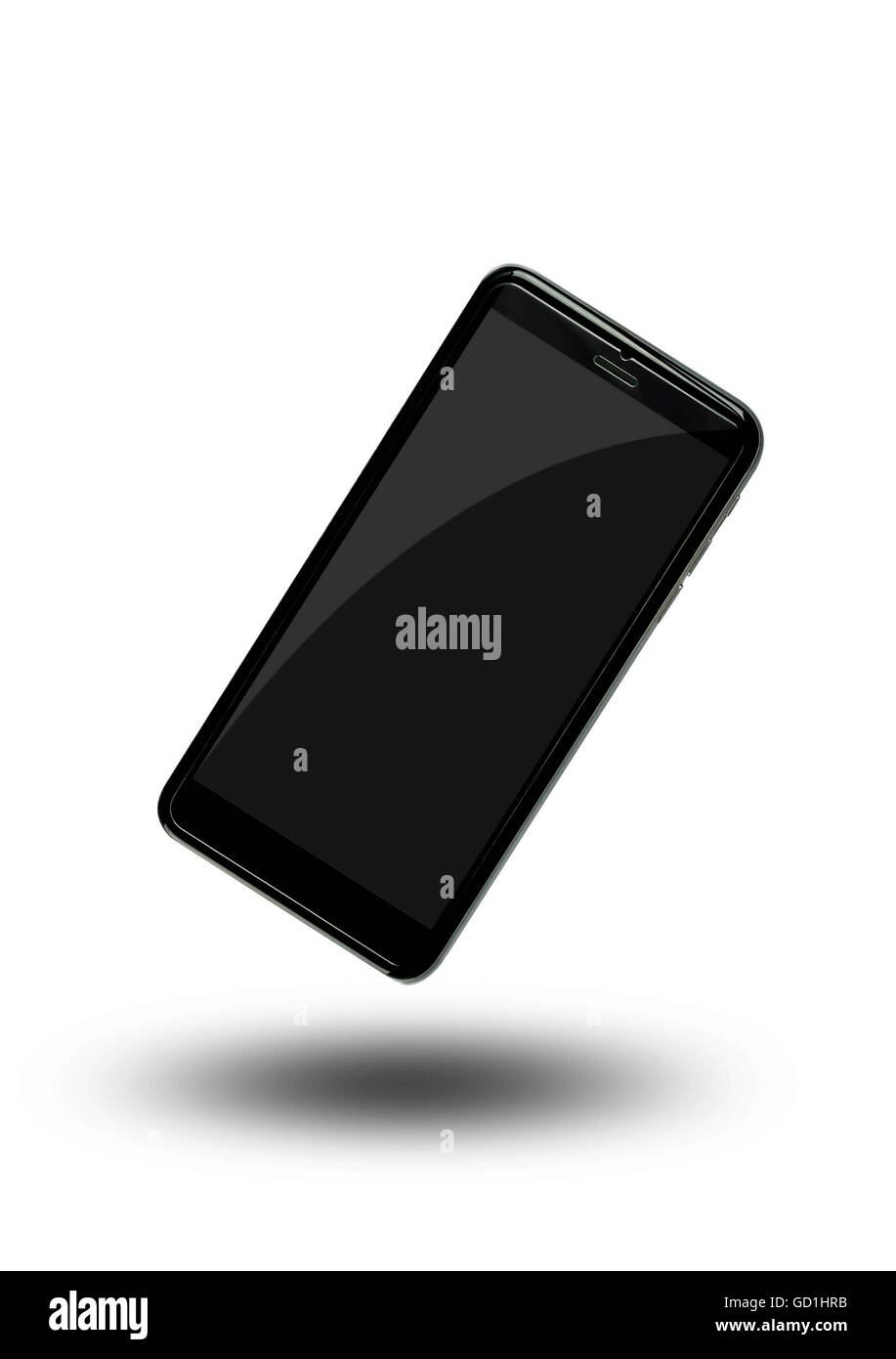 New realistic mobile phone over white background Stock Photo - Alamy