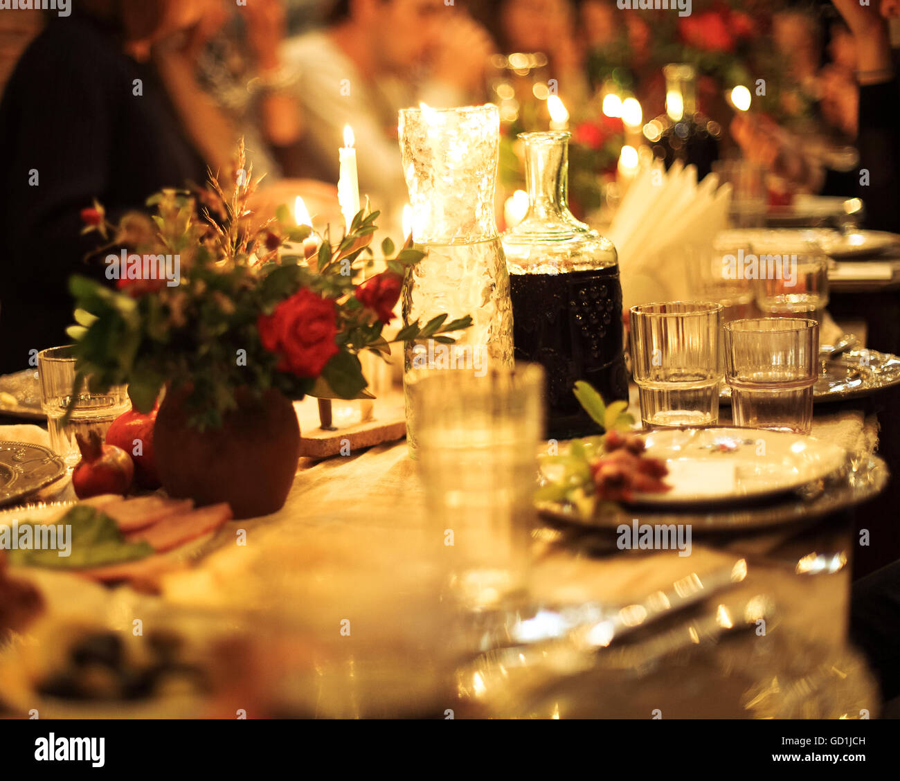 Abstract image of a celebratory table. Blurred background Stock Photo ...
