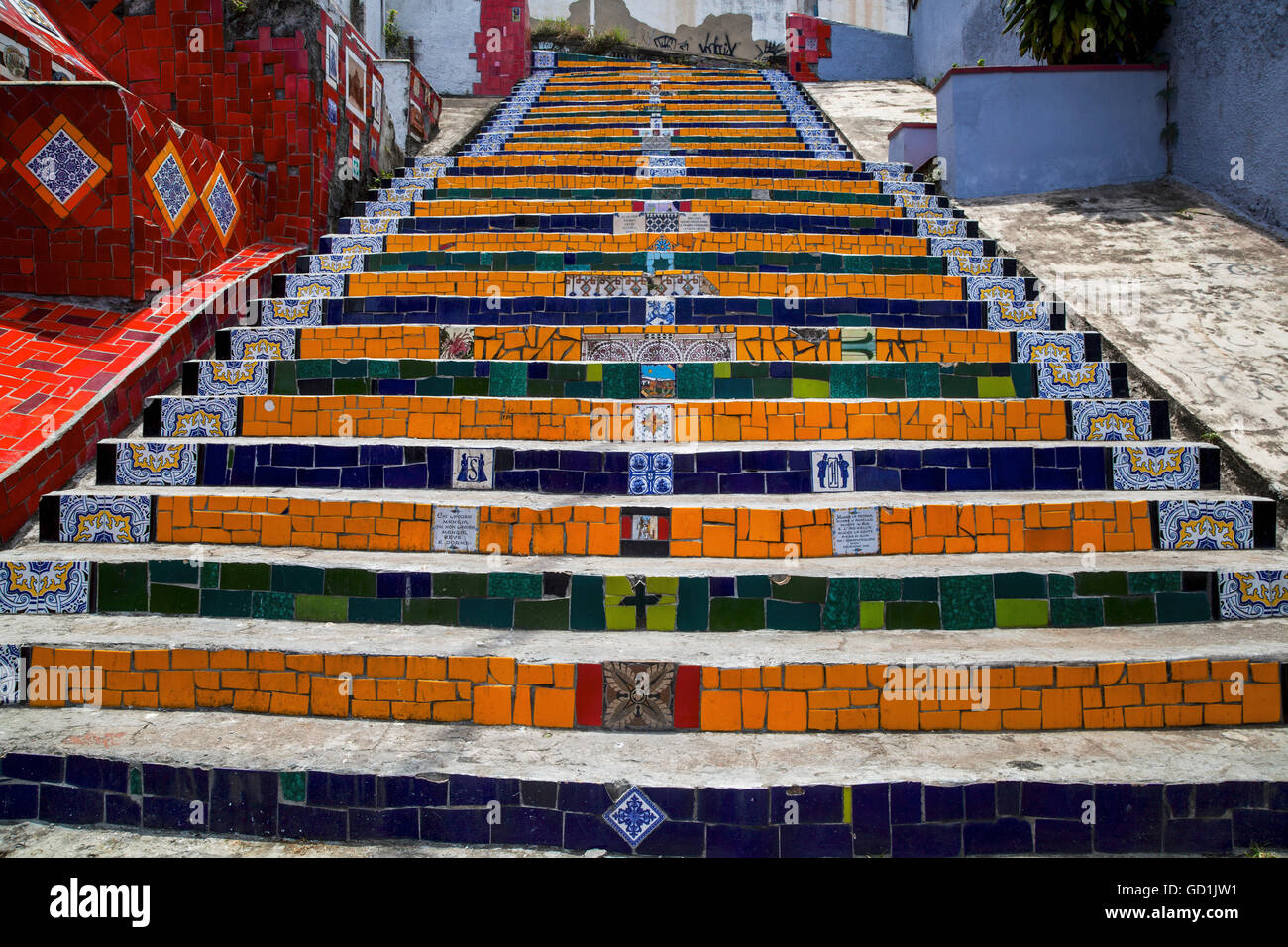 Escadaria Selaron steps in Lapa; Rio de Janeiro, Brazil Stock Photo - Alamy