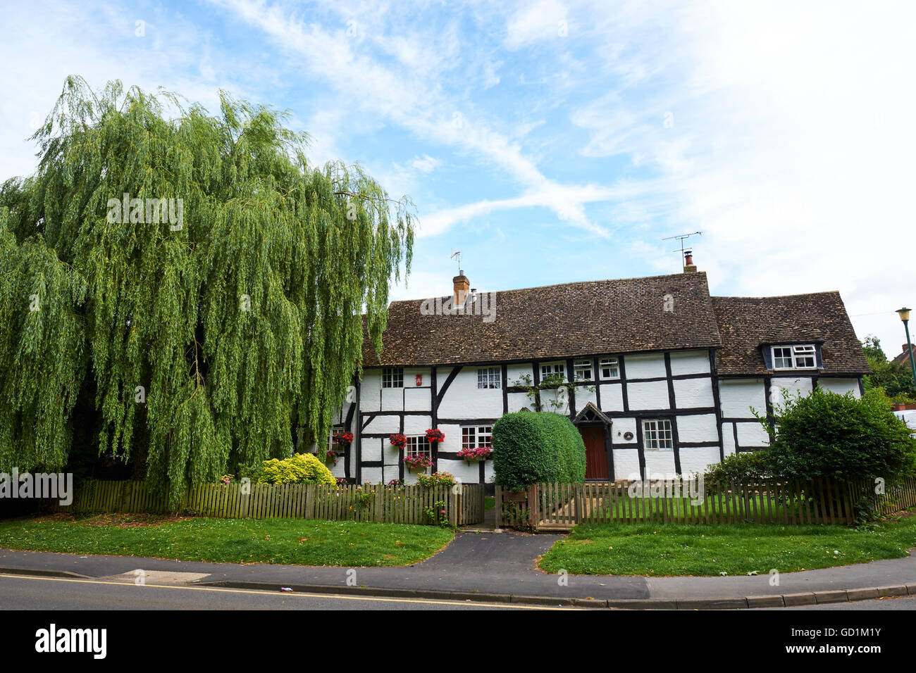 Waterfall Cottages Main Street Meriden West Midlands UK Stock Photo - Alamy