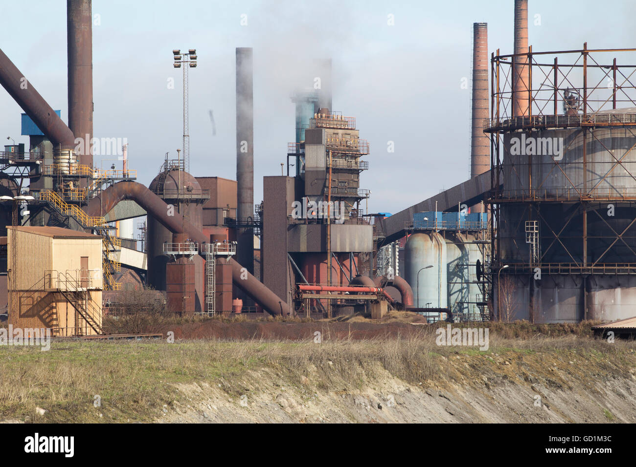 Close up on a Swedish steel mill Stock Photo - Alamy