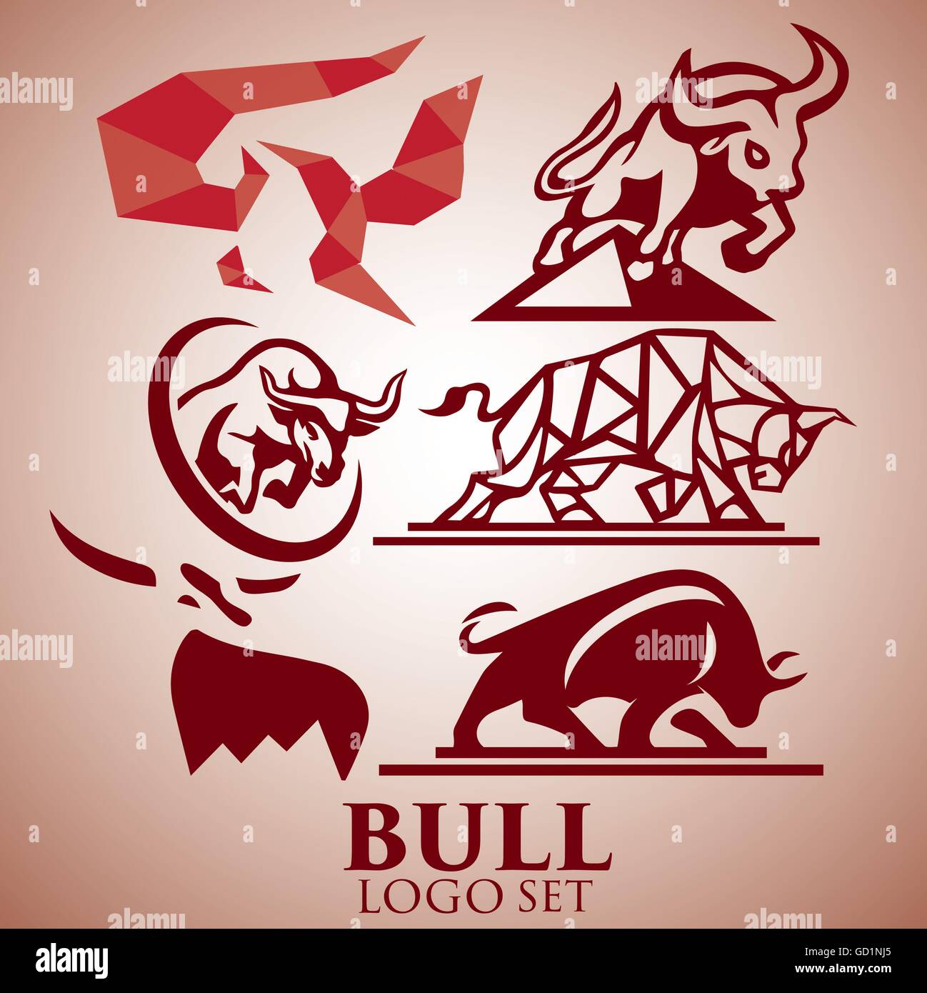 Bull logo hi-res stock photography and images - Alamy