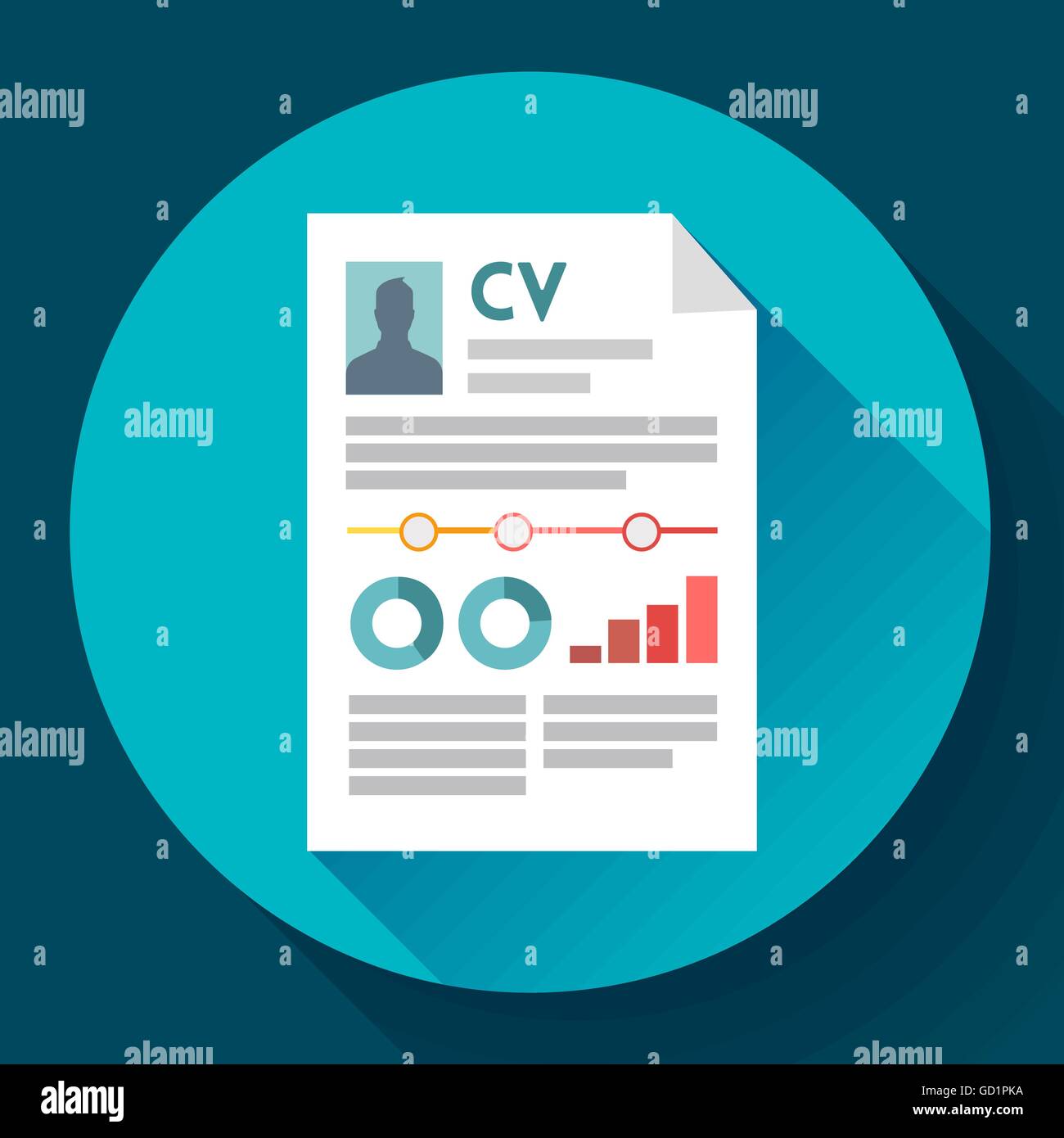 Flat style curriculum vitae cv Stock Vector Images - Alamy