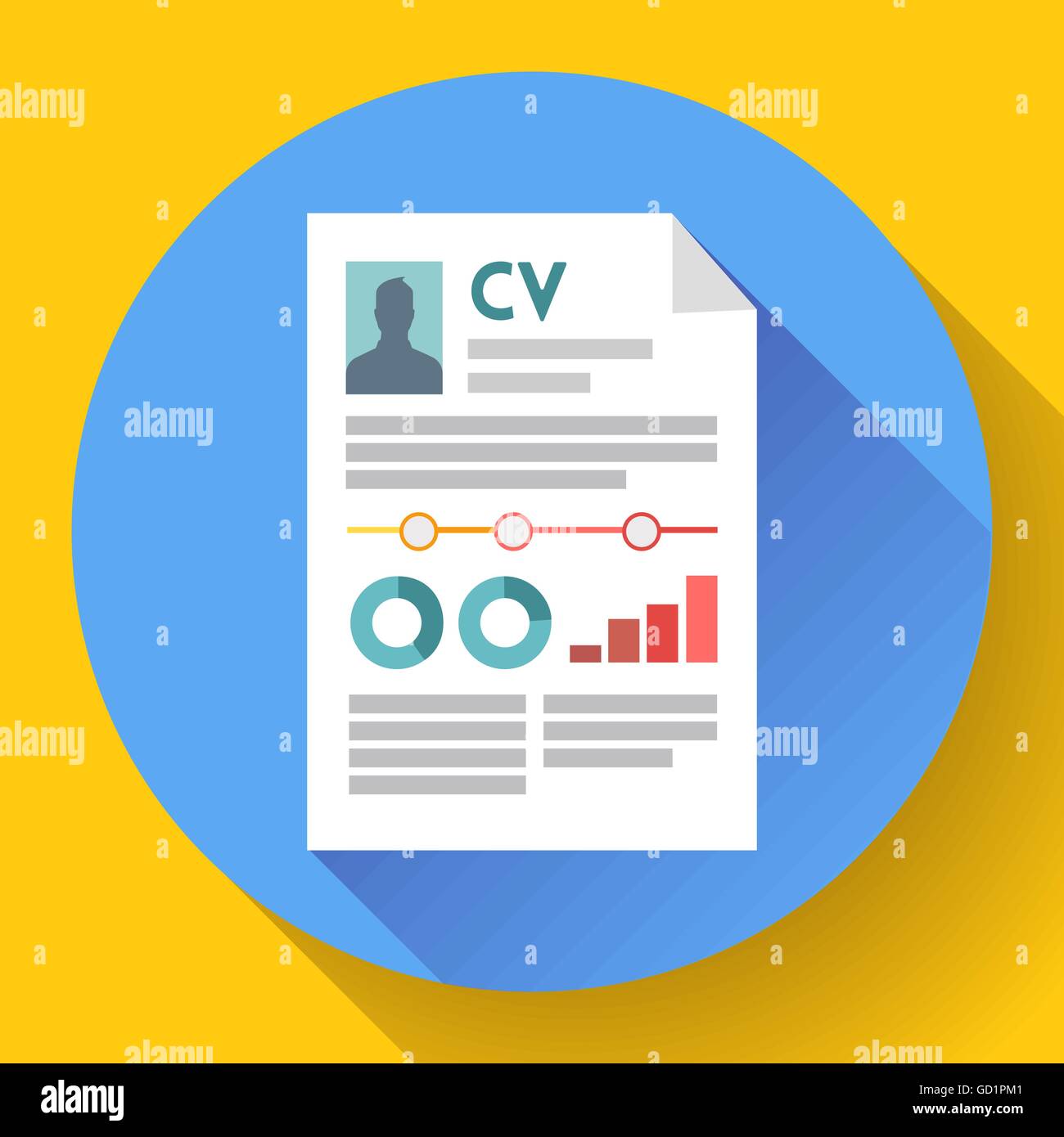 Flat style curriculum vitae cv hi-res stock photography and images - Alamy