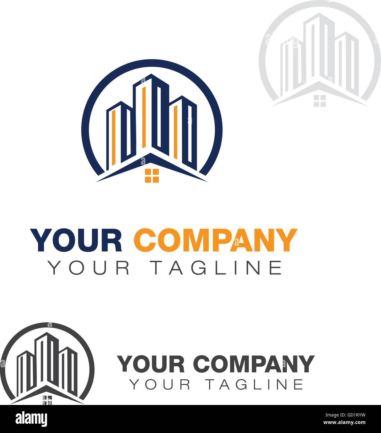 realty estate logo designed in a simple way so it can be use for ...