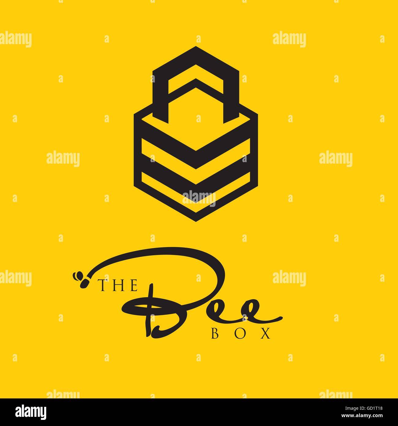 Bee logo hi-res stock photography and images - Alamy