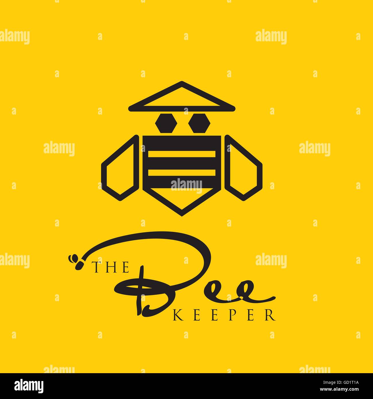Bee logo hi-res stock photography and images - Alamy