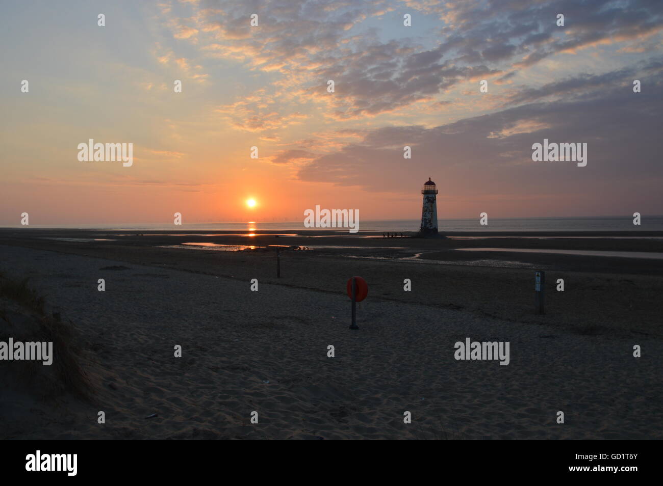 Peaceful sunset on the welsh coast Stock Photo - Alamy