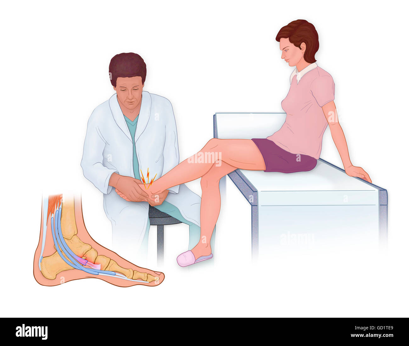 Achilles tendon doctor Cut Out Stock Images & Pictures - Alamy
