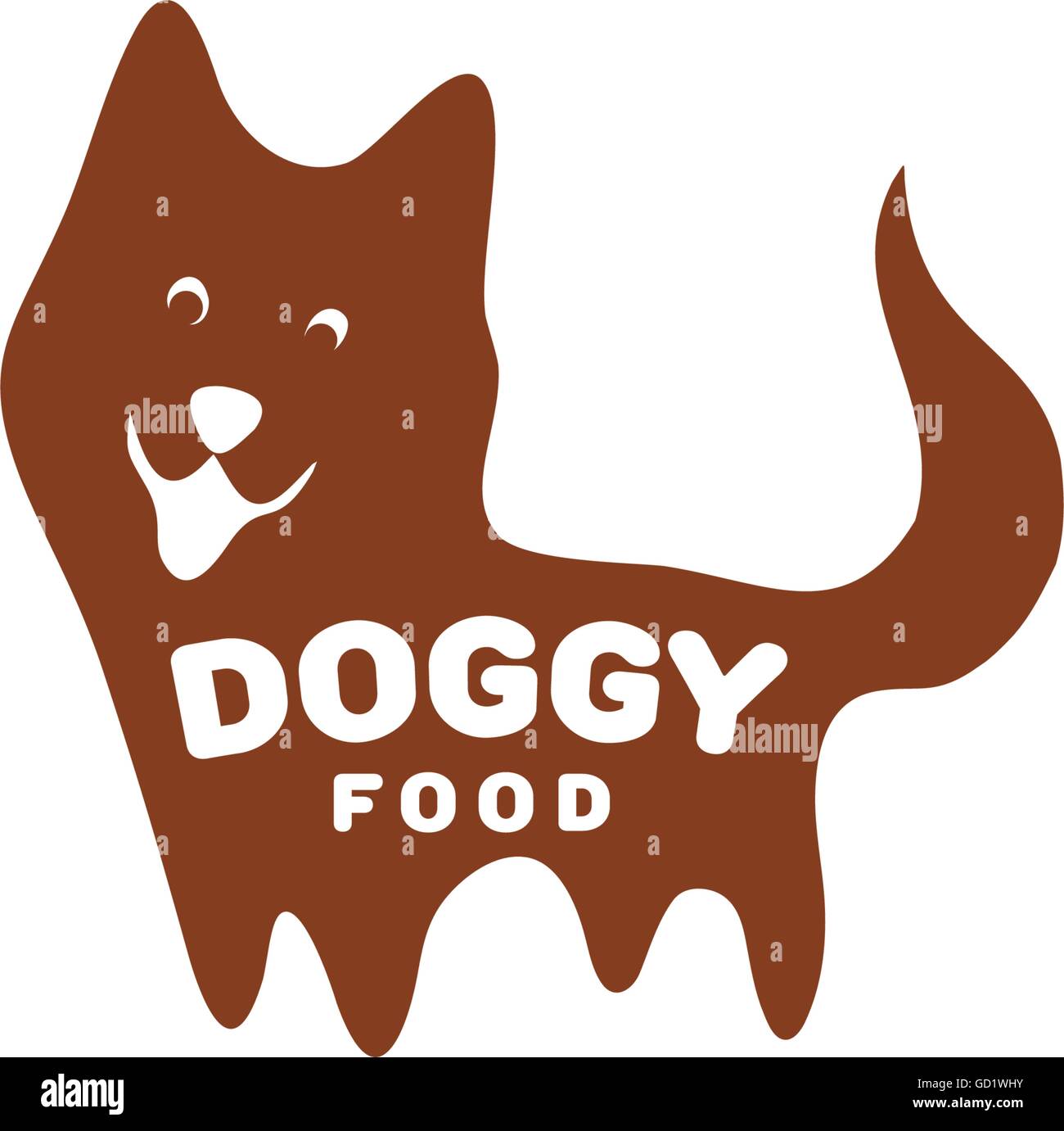 Isolated puppy vector illustration. Cheerful pet logo. Dog icon Stock ...