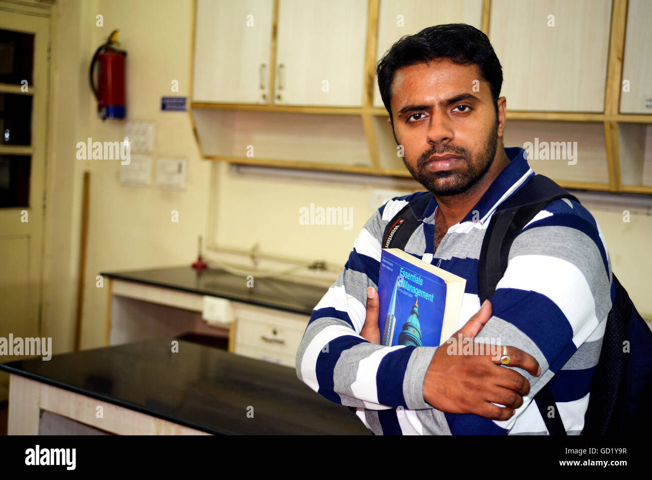 Indian University student standing in there Laboratory Stock Photo - Alamy