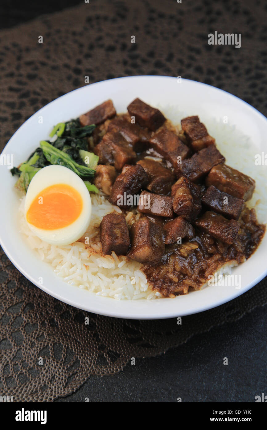 Minced pork rice Stock Photo - Alamy