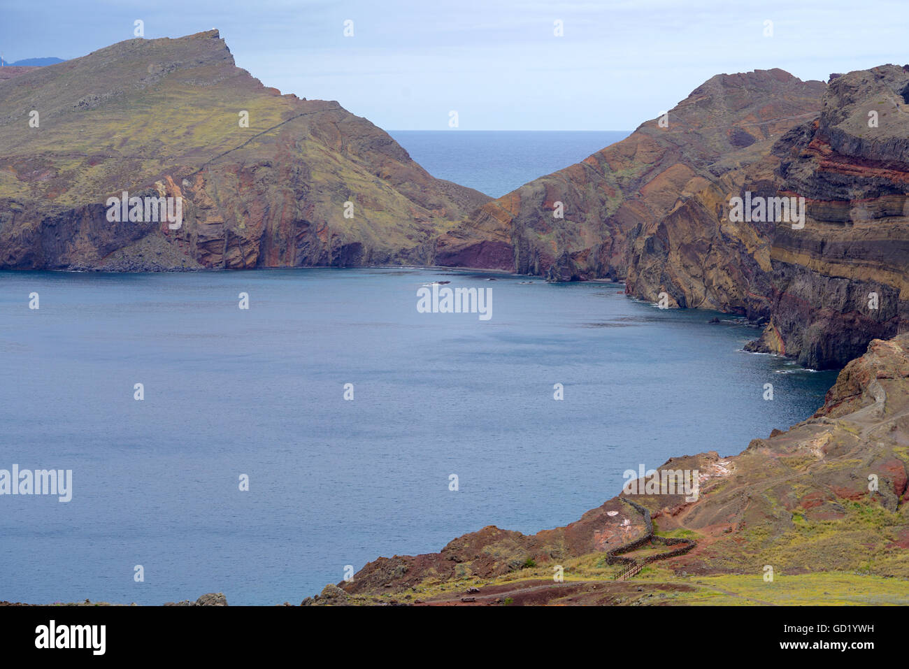 lonely bay with rough rocks, Madeira Stock Photo - Alamy